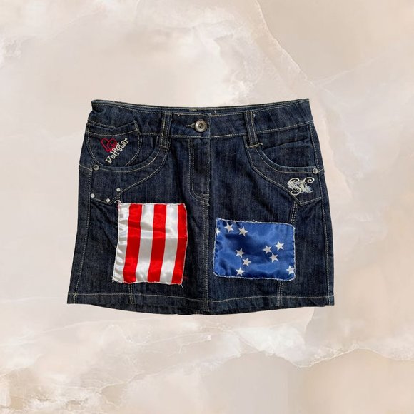 The Blue Period | Skirts | The Blue Period Patchwork Denim Mini Skirt ...